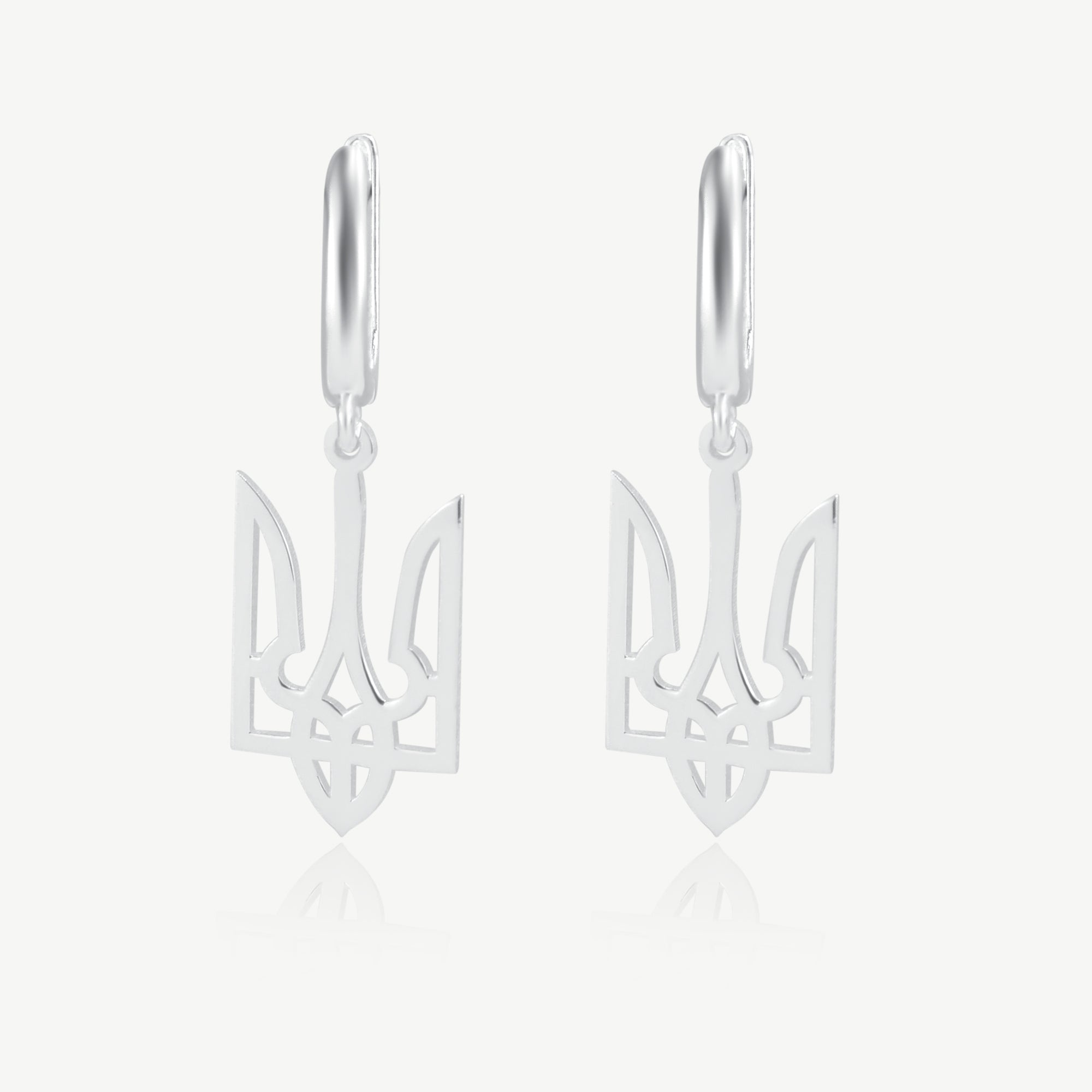 Ukrainian earrings: trident (tryzub), sunflower and others | TarasLesya ...