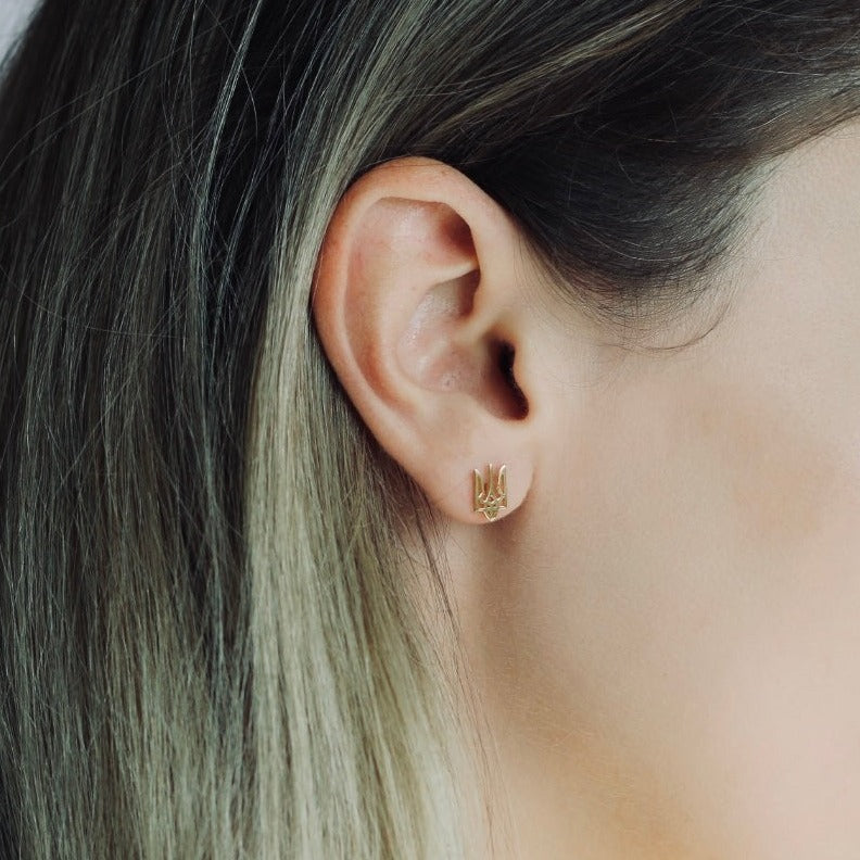 Trident stud earring | Taras Lesya